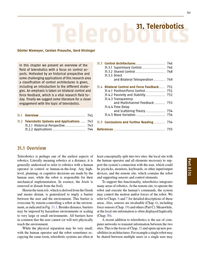 31-Telerobotics !!!!! | PDF | Simulation | Robot
