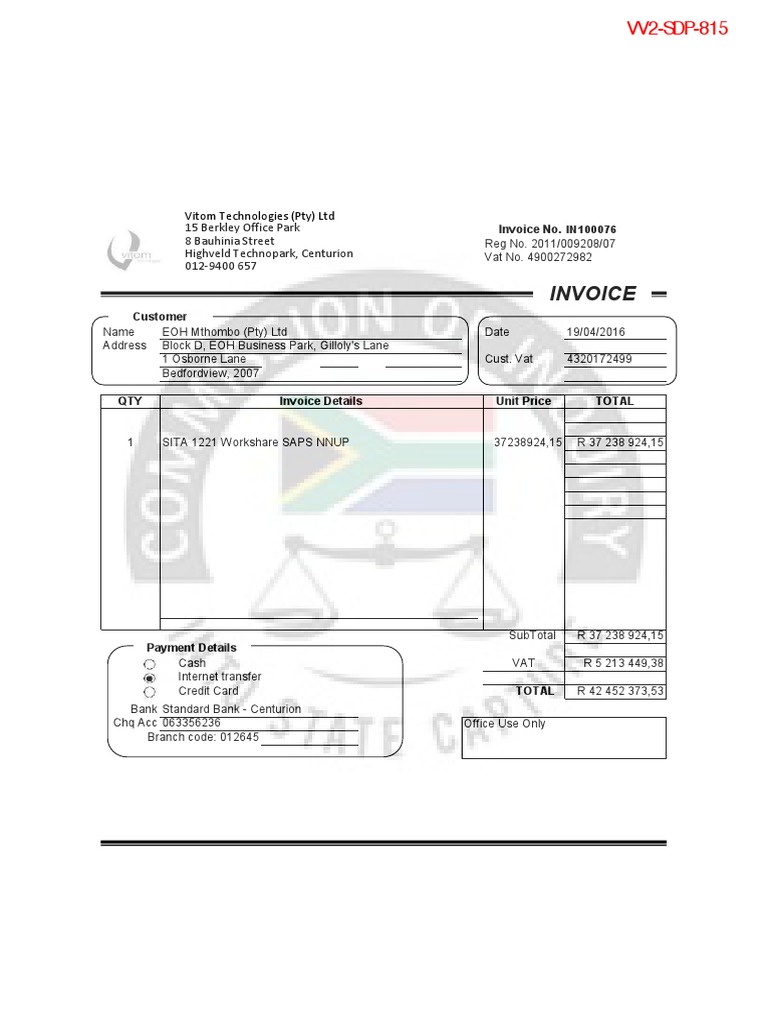 Identical Vitom and Alteram Invoices | PDF | Invoice | Business