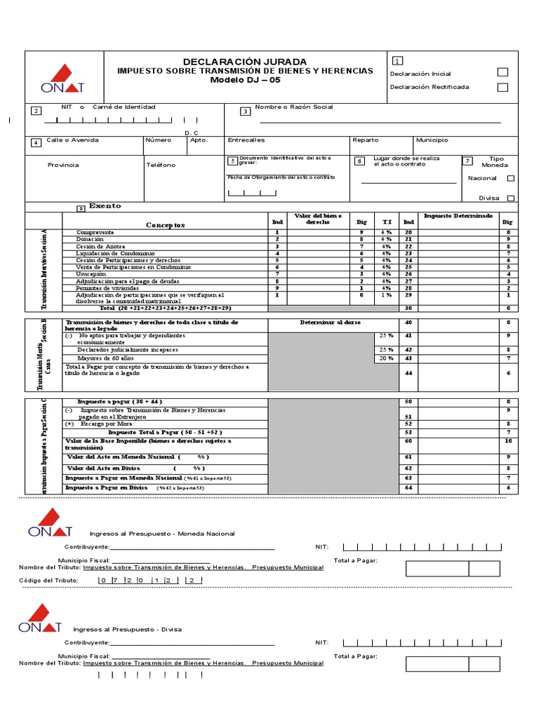 Modelo DJ-05: Declaración de Herencias | PDF | Herencia | Impuestos