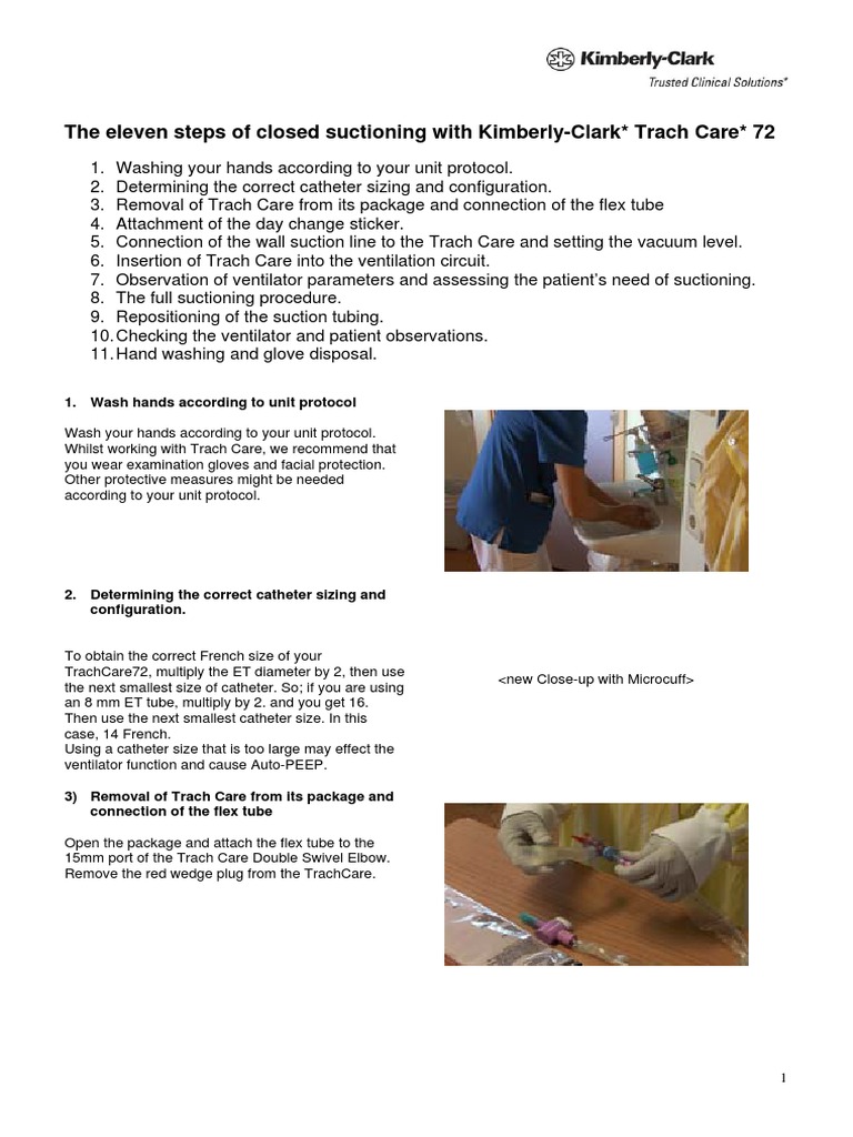 7 Steps Closed Suction | PDF | Catheter | Pressure Measurement