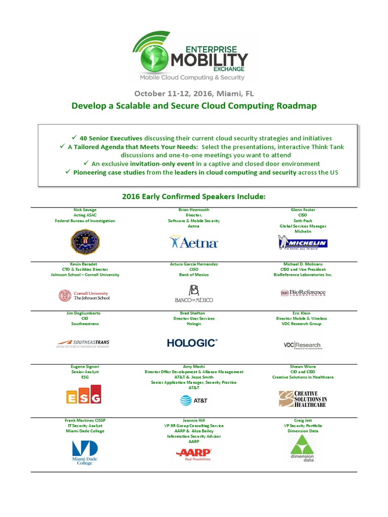 Final Agenda - MCCS Exchange | PDF | Cloud Computing | Internet Of Things