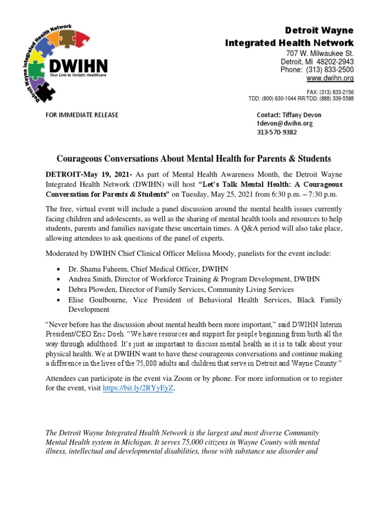 Detroit Wayne Integrated Health Network | PDF | Mental Health | Mental ...