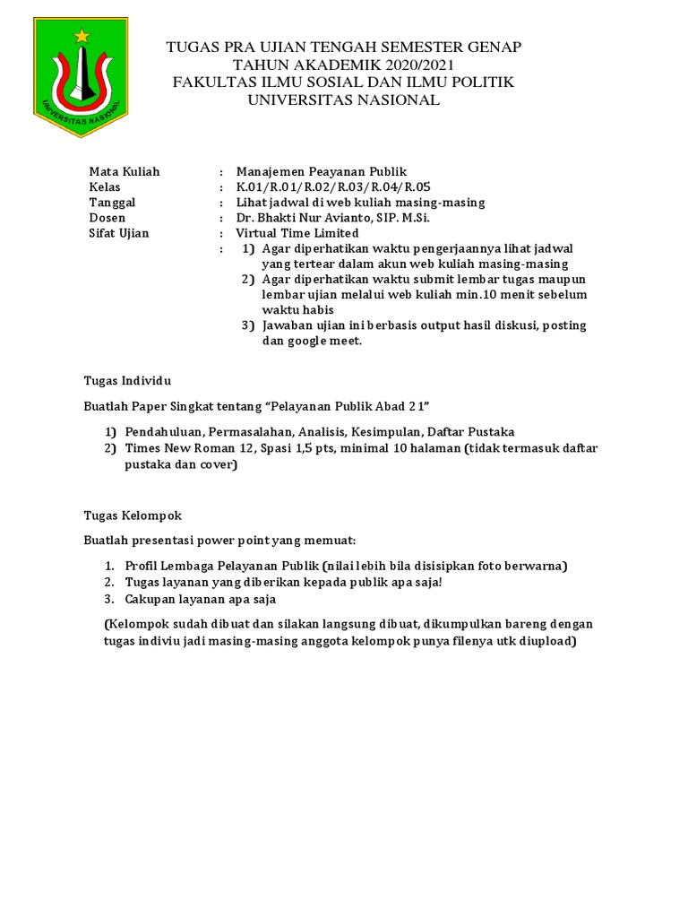 Tugas MPP Genap2021 | PDF