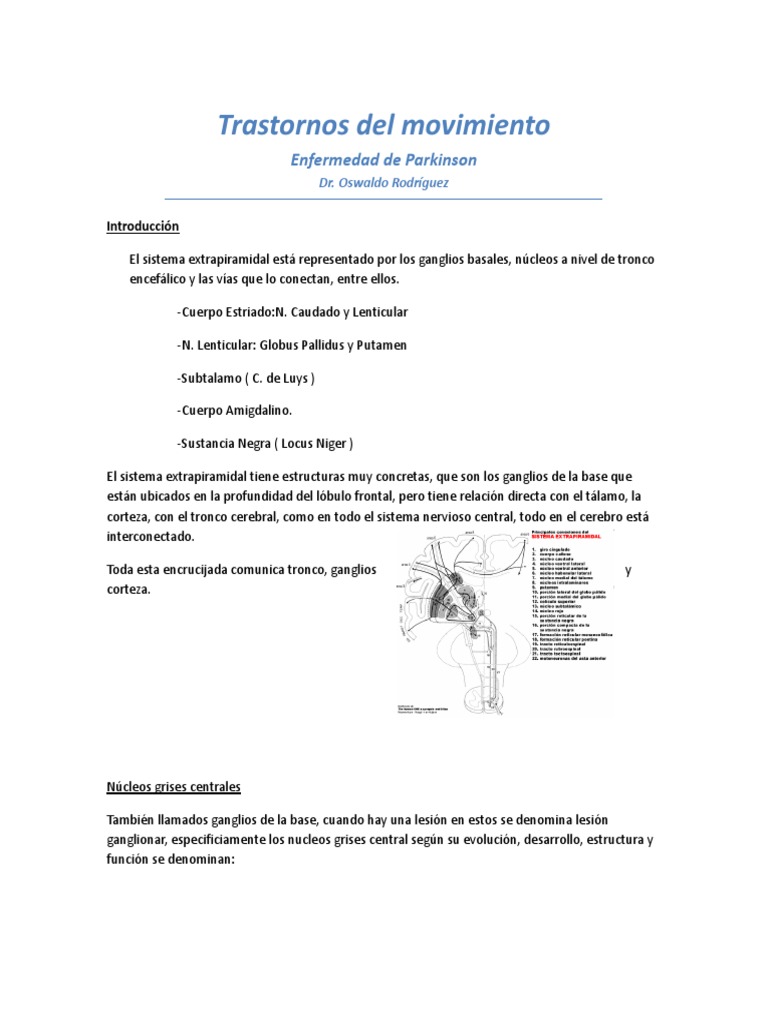 Trastornos Del Movimiento | PDF | Ganglios basales | Enfermedad de Parkinson