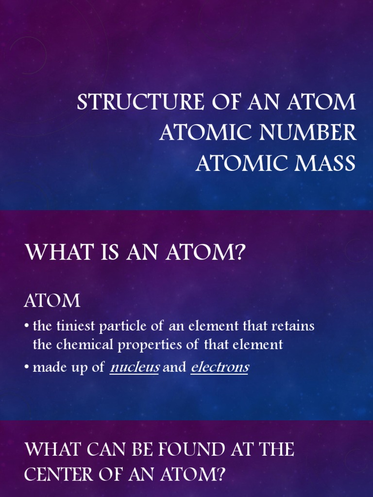 Structure of An Atom | PDF | Ion | Atoms