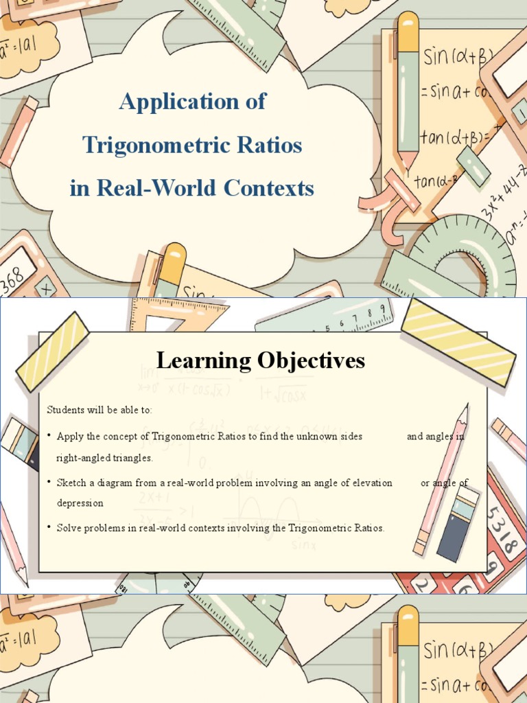 Application of Trigonometric Ratio 8B | PDF