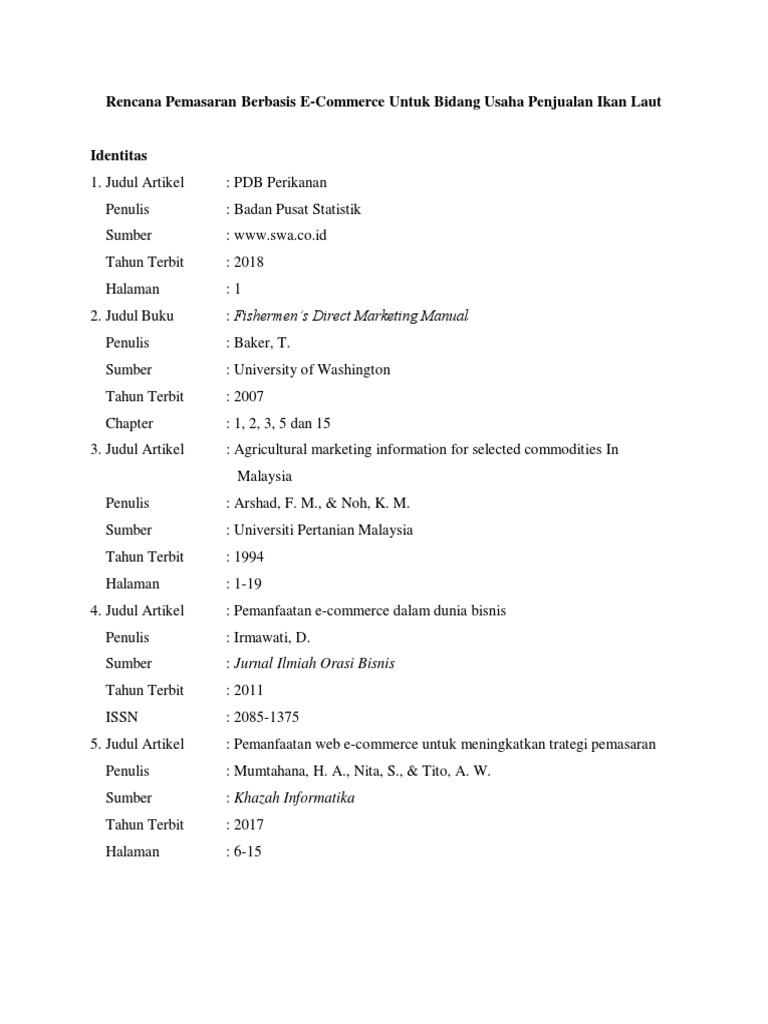 3 Rencana Pemasaran Berbasis E-Commerce | PDF | Bisnis