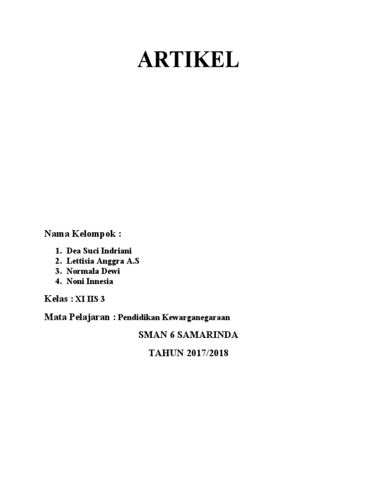 Artikel PKN Ham | PDF | Politik | Hukum