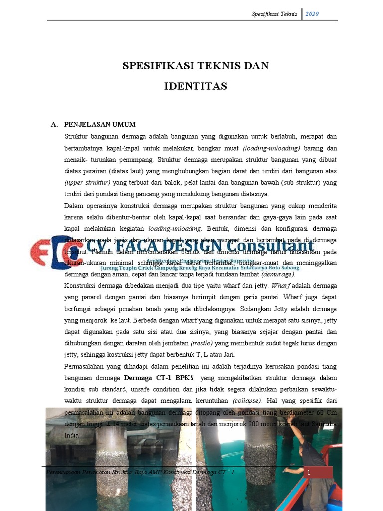 Spesifikasi Teknis Grouting Tiang Pancang Dermaga | PDF