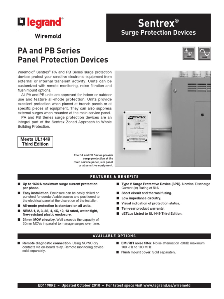 Sentrex: PA and PB Series Panel Protection Devices | PDF | Electrical ...
