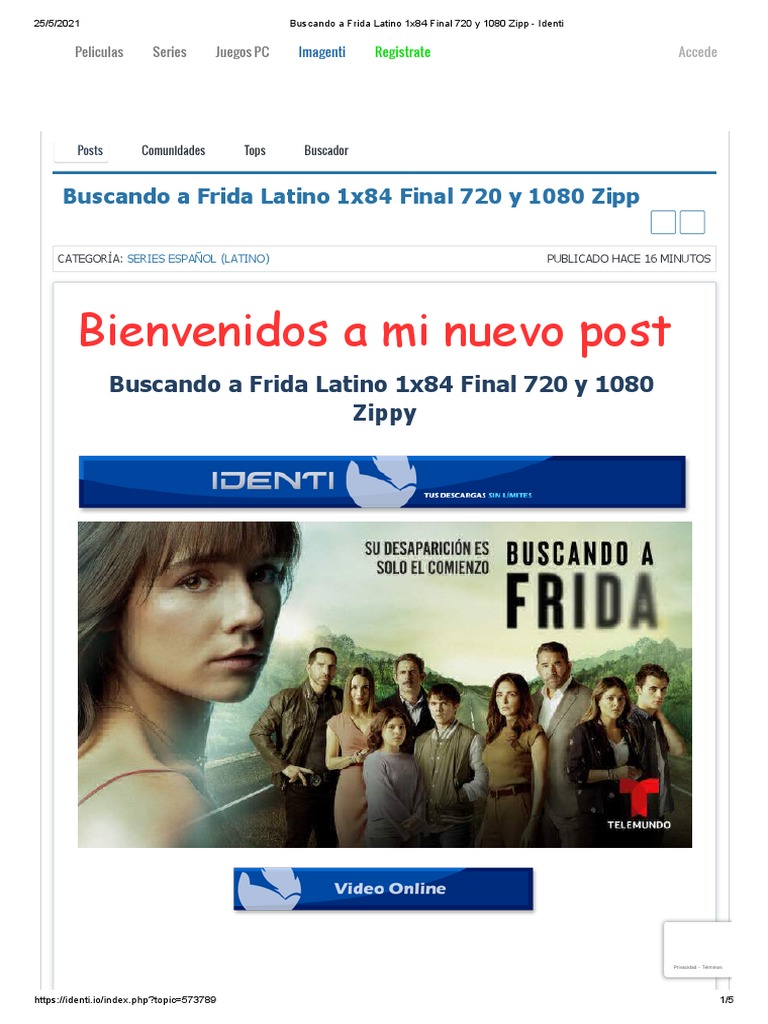 Buscando A Frida Latino 1x84 Final 720 y 1080 Zipp - Identi | PDF