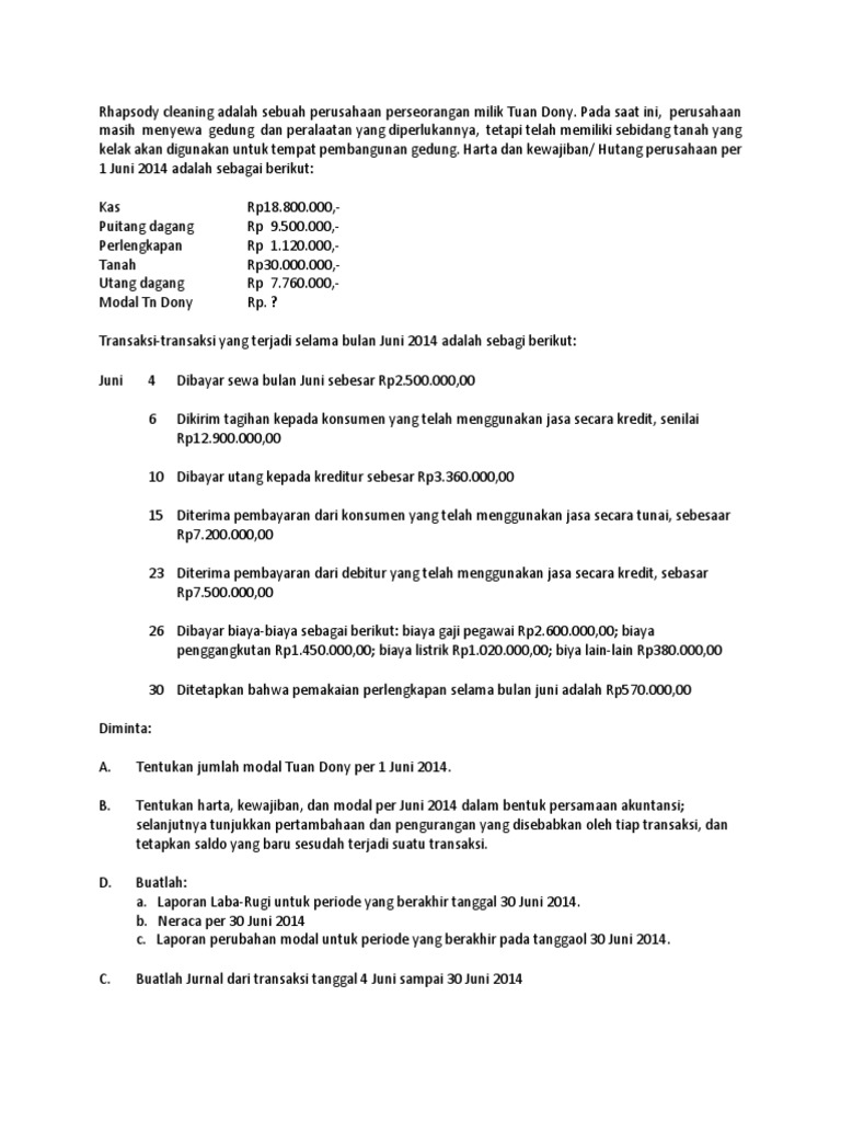 Analisis Keuangan Rhapsody Cleaning | PDF | Bisnis | Pengelolaan ...