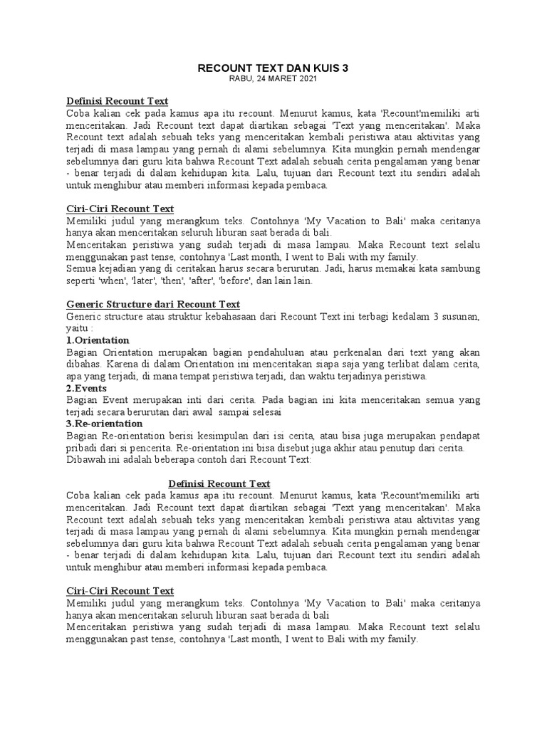 Kuis 3 Recount | PDF