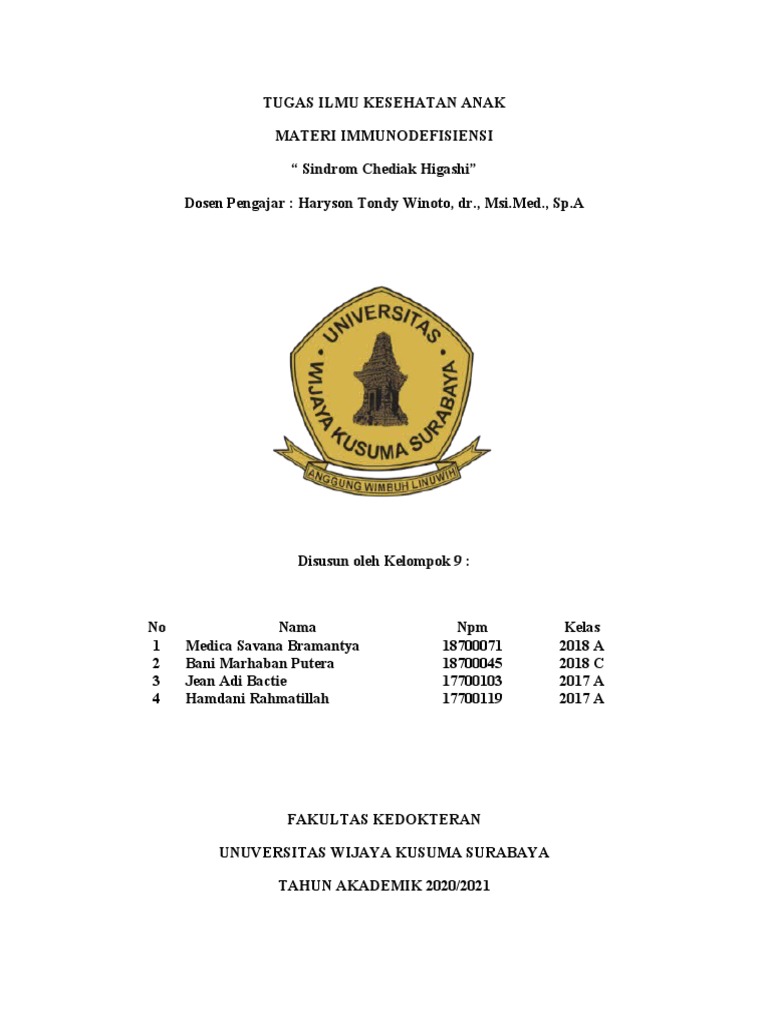 Sindrom Chediak-Higashi pada Anak | PDF
