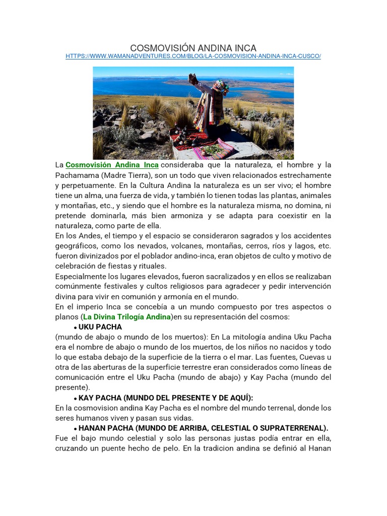 6 Cosmovisión Andina Inca | PDF | Imperio Inca | Rituales
