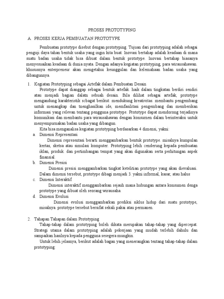 Proses dan Tahapan Prototyping | PDF