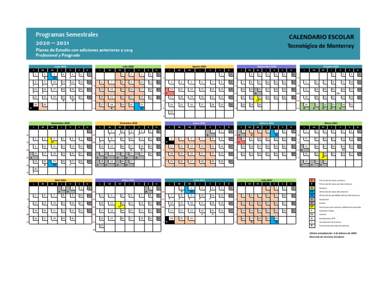 Calendario 2020-2021-Tec21 Planes de Estudio Anteriores A 2019 | PDF | Violencia