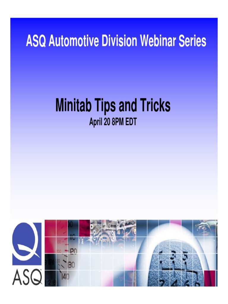 Minitab Tips and Tricks | PDF | Menu | Databases