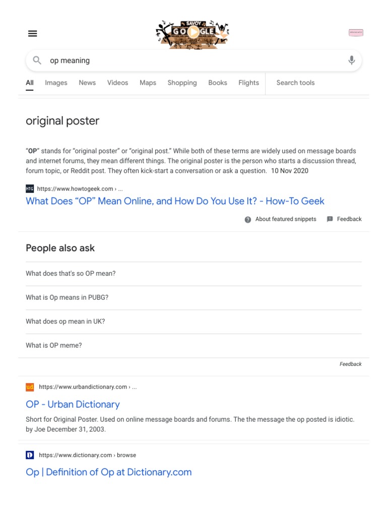 Op Meaning - Google Search | PDF | Internet Forum | Information Technology