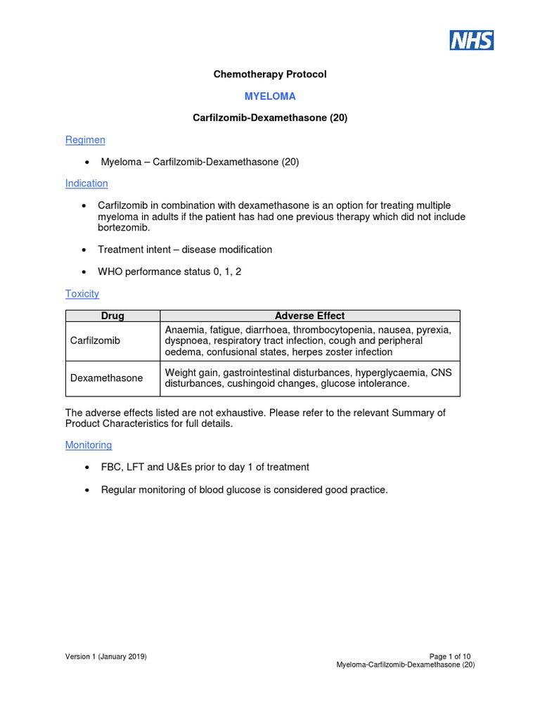 Chemotherapy Protocol: Regimen | PDF | Intravenous Therapy | Dose ...
