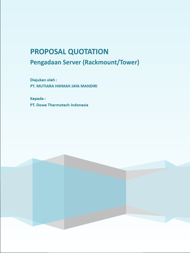 Proposal - Quotation - Server Dowa | PDF | Computer Hardware | Computer Engineering