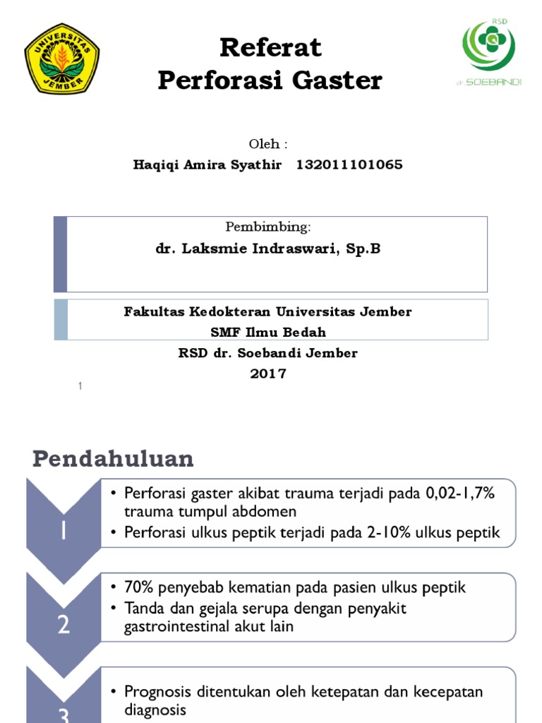 Referat Perforasi Gaster DR Mie | PDF