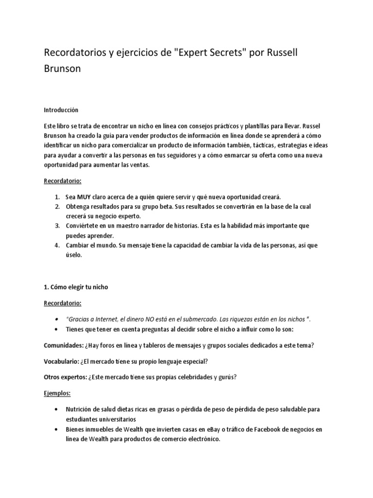 Expert Secrets Russell Brunson | PDF | Puente de contrato | Internet
