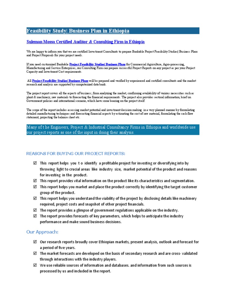 Feasibility Study and Business Plan | PDF | Food Processing | Factory