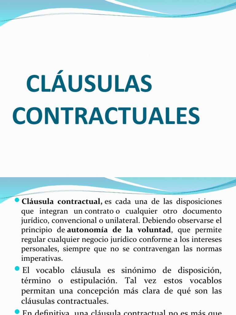 Clausulas Contractuales | PDF