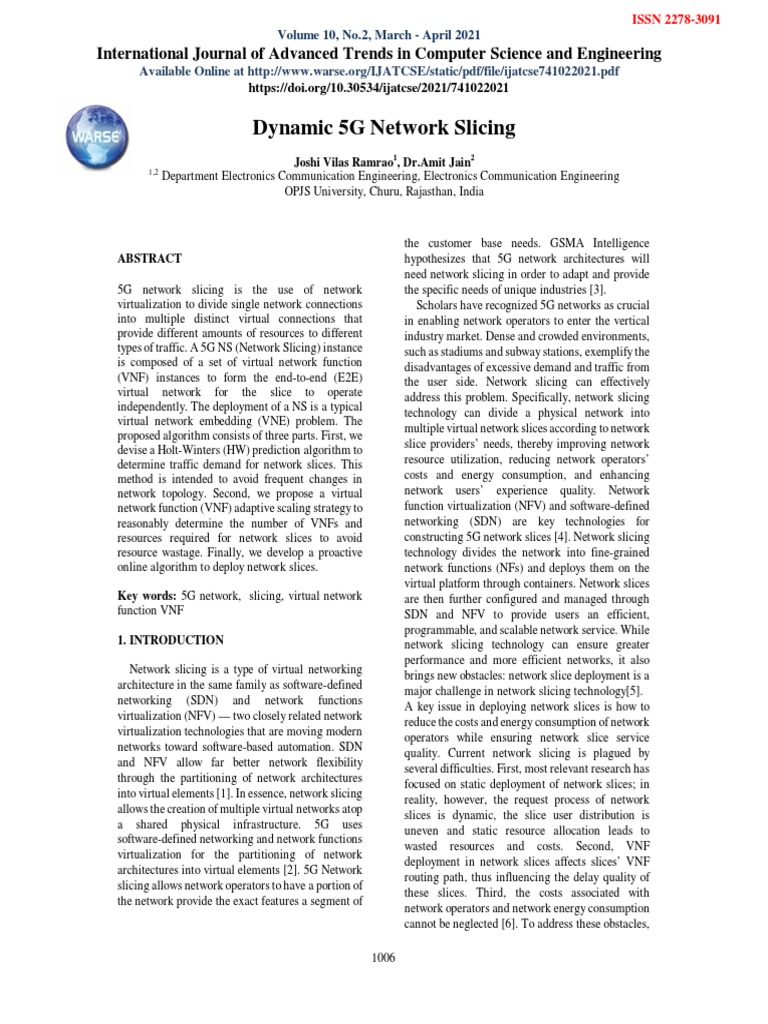 Dynamic 5G Network Slicing: A Prediction-Assisted Adaptive Algorithm ... Dynamic 5G Network Slicing: A Prediction-Assisted Adaptive Algorithm ...