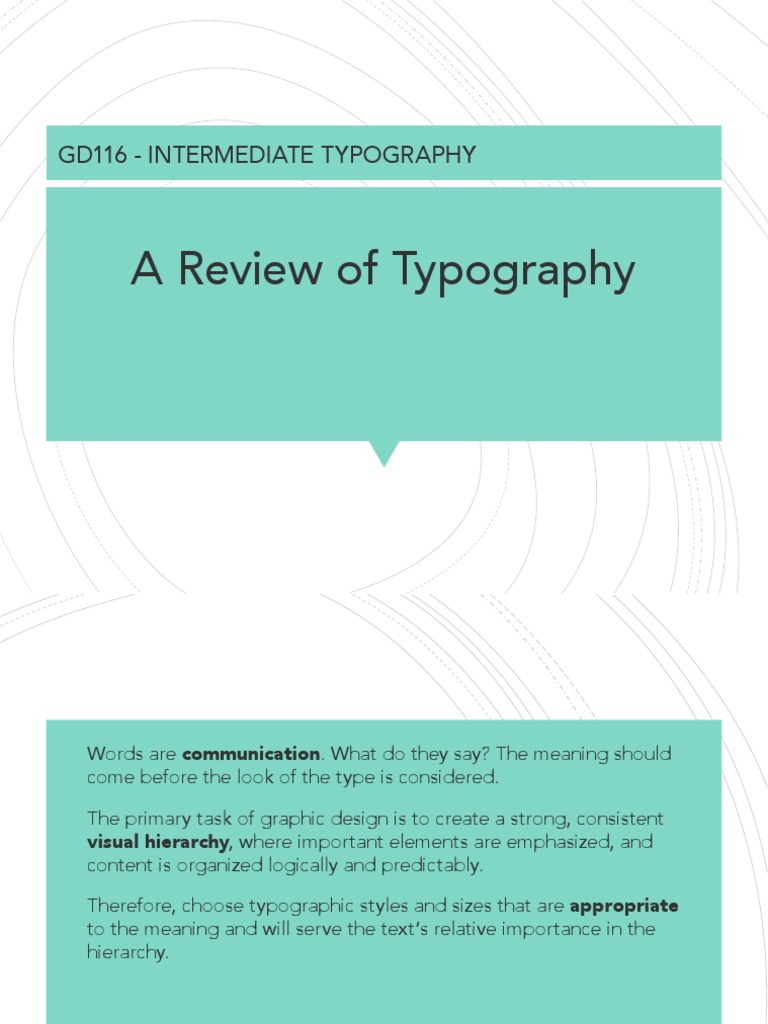 Review of Typography | PDF | Typography | Typefaces