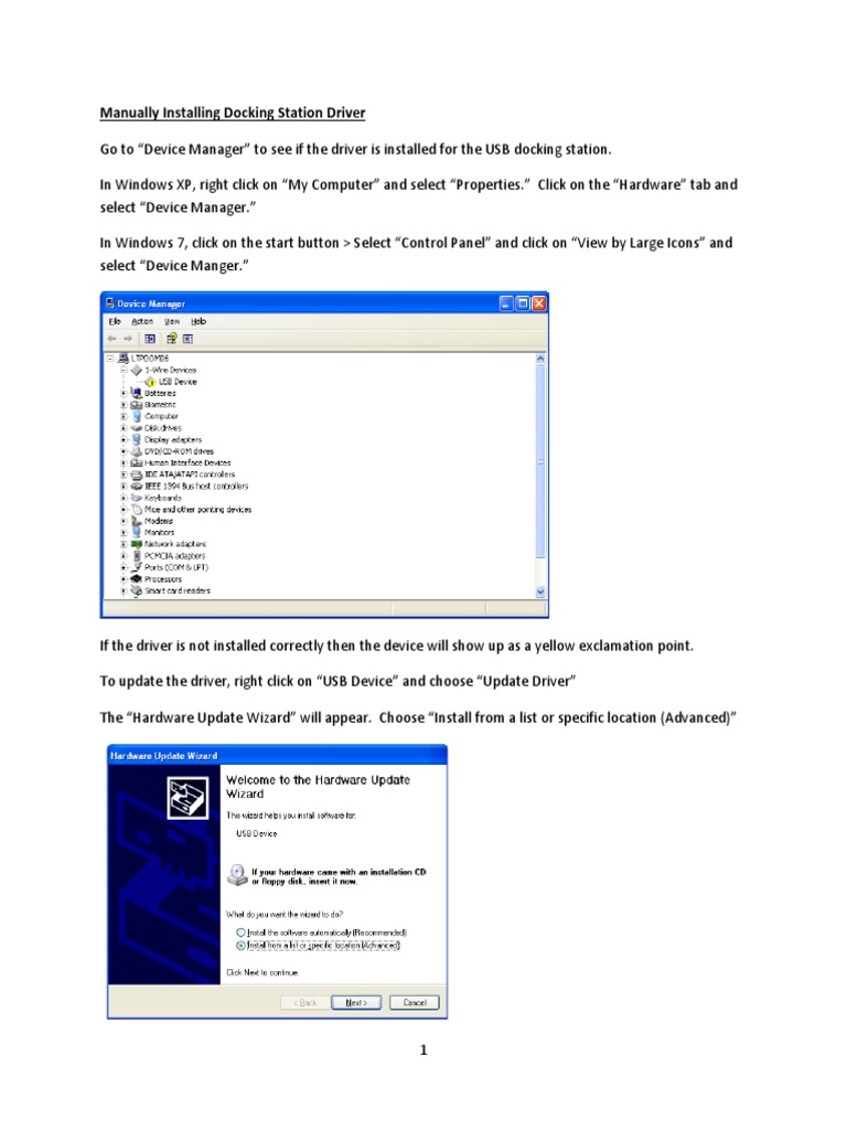Installing Docking Station Drivers | PDF | Device Driver | Websites