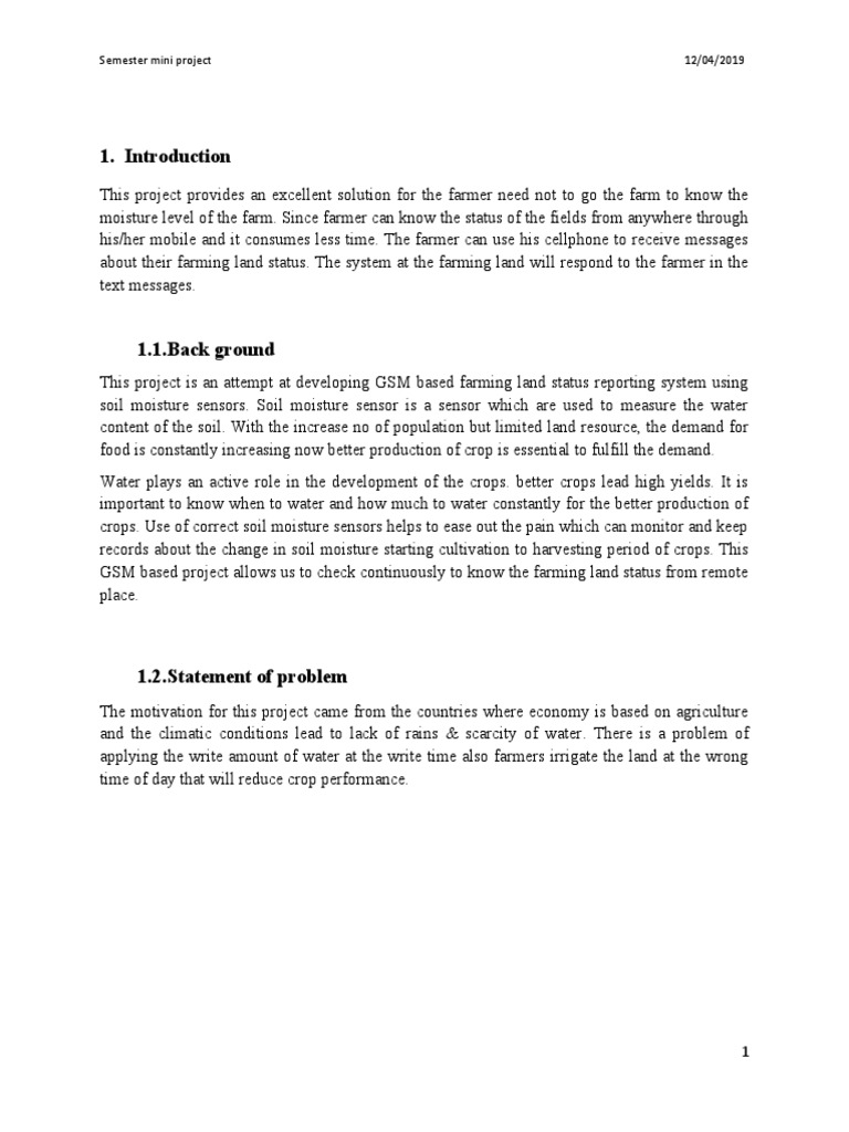 Sem Project | PDF | Arduino | Agriculture