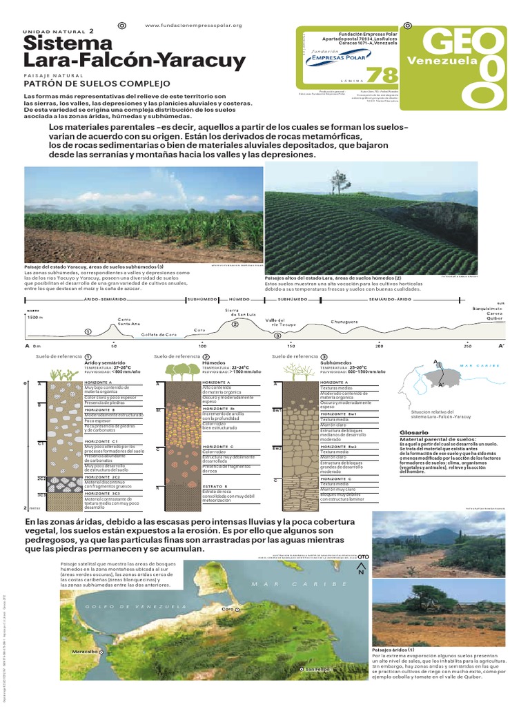 Geo U2 l78 Lara Falcon Yaracuy Suelos | PDF | Suelo | Roca (geología)