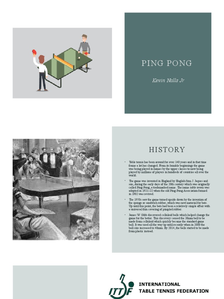 Ping Pong History | PDF | Table Tennis | Summer Sports