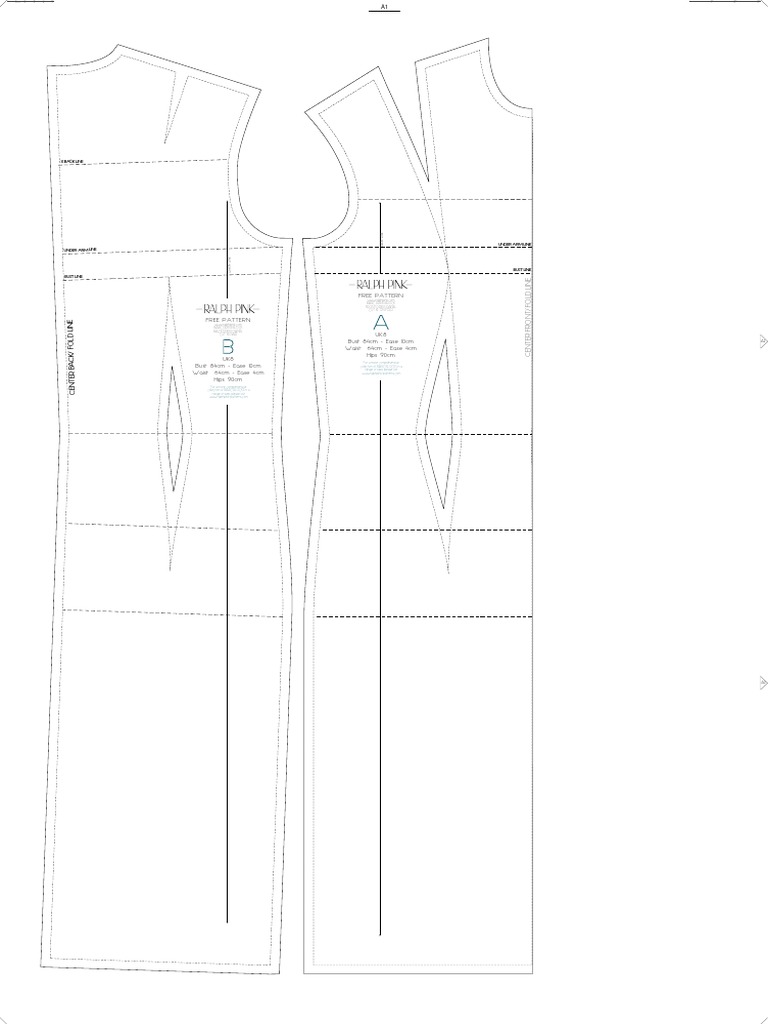 Free Basic Dress Block Pattern PDF | PDF | Clothing | Leisure