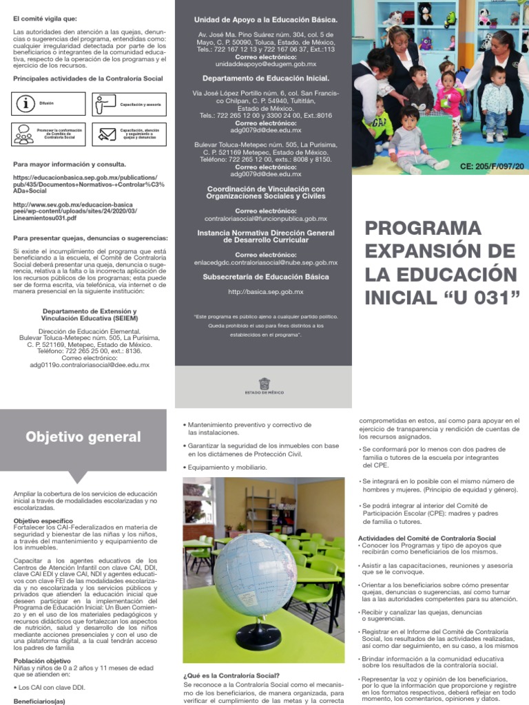 SEIEM: Programa Expansión de La Educación Inicial "U 031" | Descargar ...