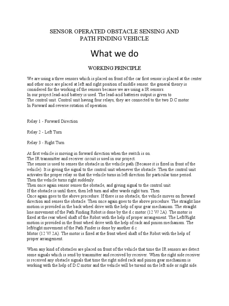 What We Do | PDF | Electric Motor | Equipment