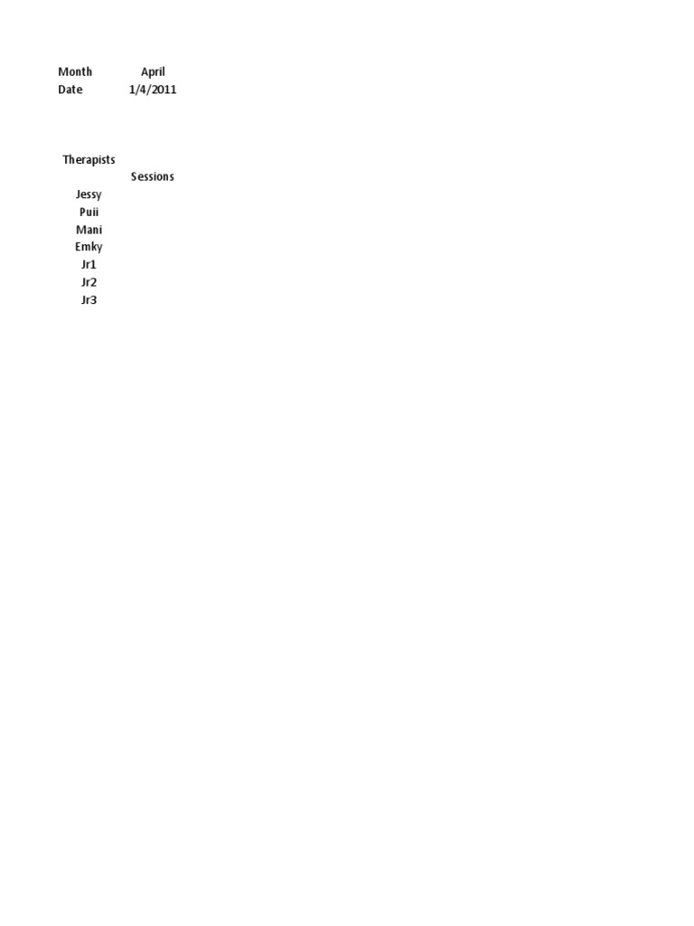Spa Log Sheet | PDF | Self-Improvement