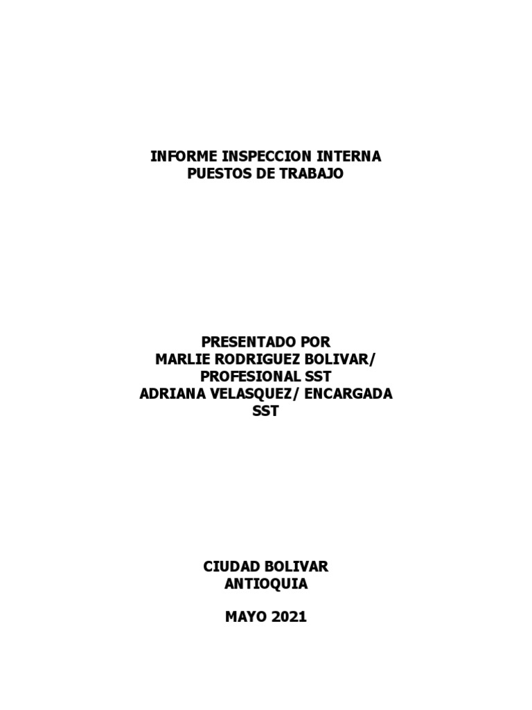 Informe Inspeccion Biomecanica | PDF | Factores humanos y ergonomía ... Informe Inspeccion Biomecanica | PDF | Factores humanos y ergonomía ...