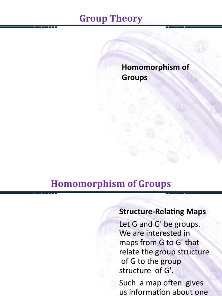 Homomorphisms of Groups | PDF | Group (Mathematics) | Space