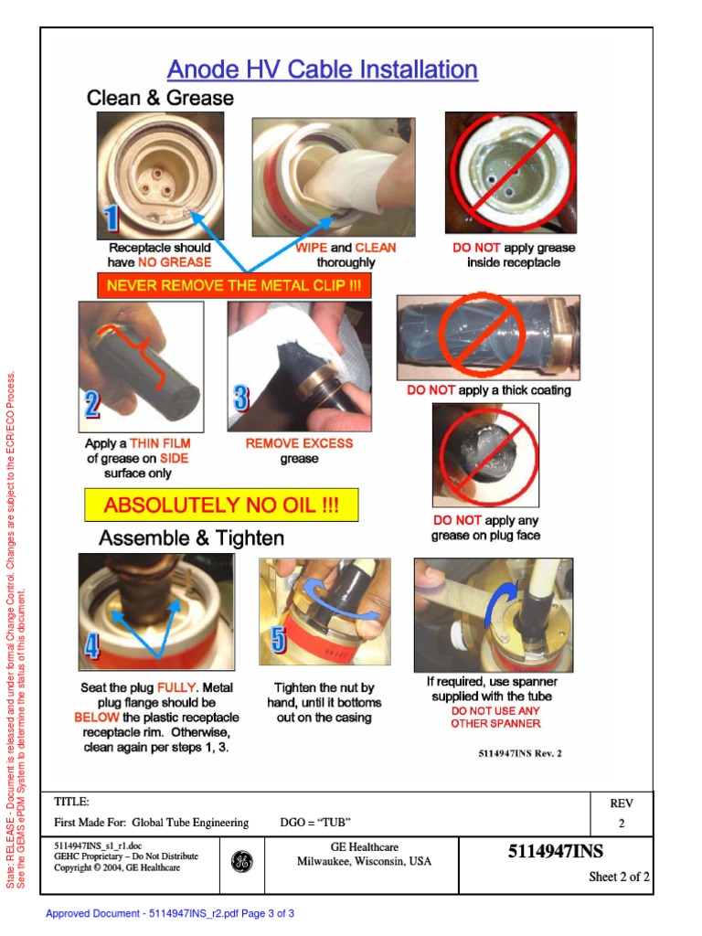 Anode Cable Instructions | PDF