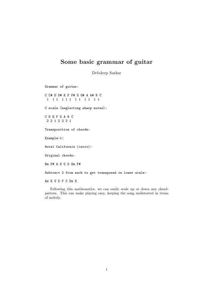 Guitar Grammar | PDF