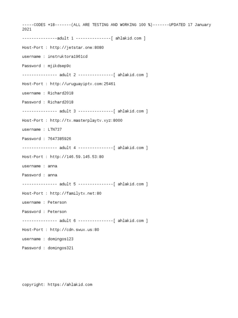 Xtream Codes for Adult IPTV Access | PDF