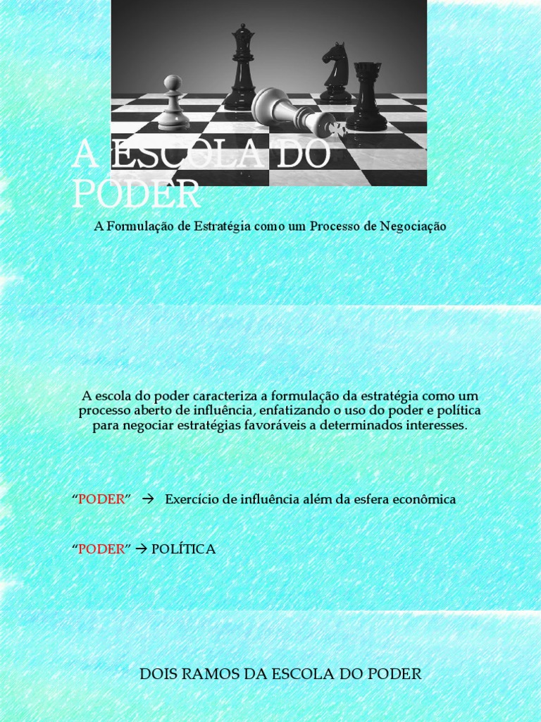 Slide Oficial A Escola Do Poder | PDF | Poder (social e político) | Coletivismo