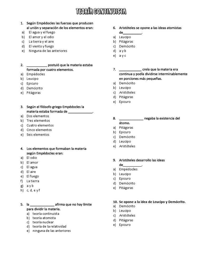 Teoría Continuista | PDF | Science | Ciencia filosófica