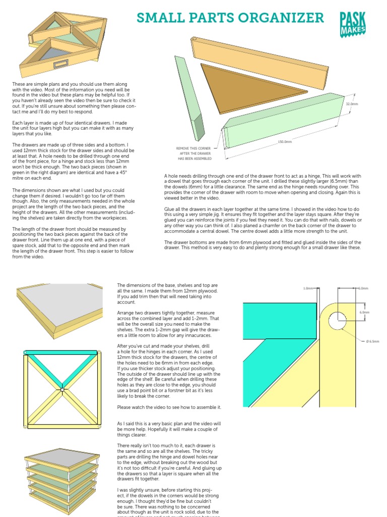 Small Parts Organizer Plans | PDF | Nature
