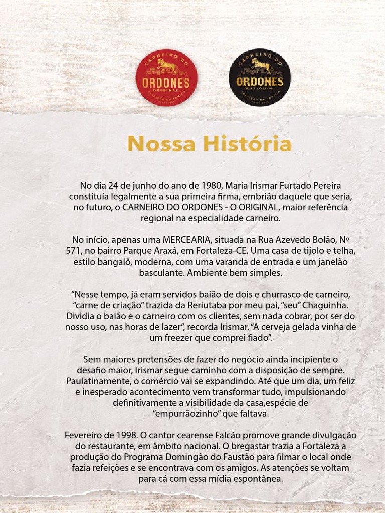 A história do Carneiro do Ordones: da mercearia de bairro ao maior ...