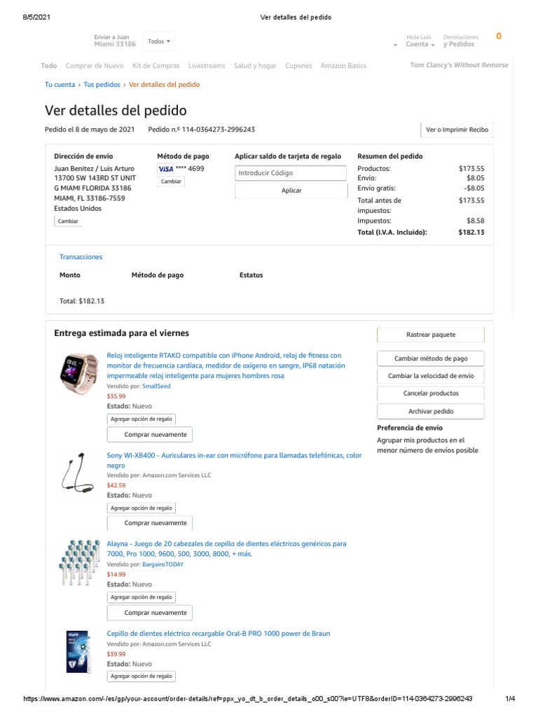 Ver Detalles Del Pedido | PDF | Informática y tecnología de la ...