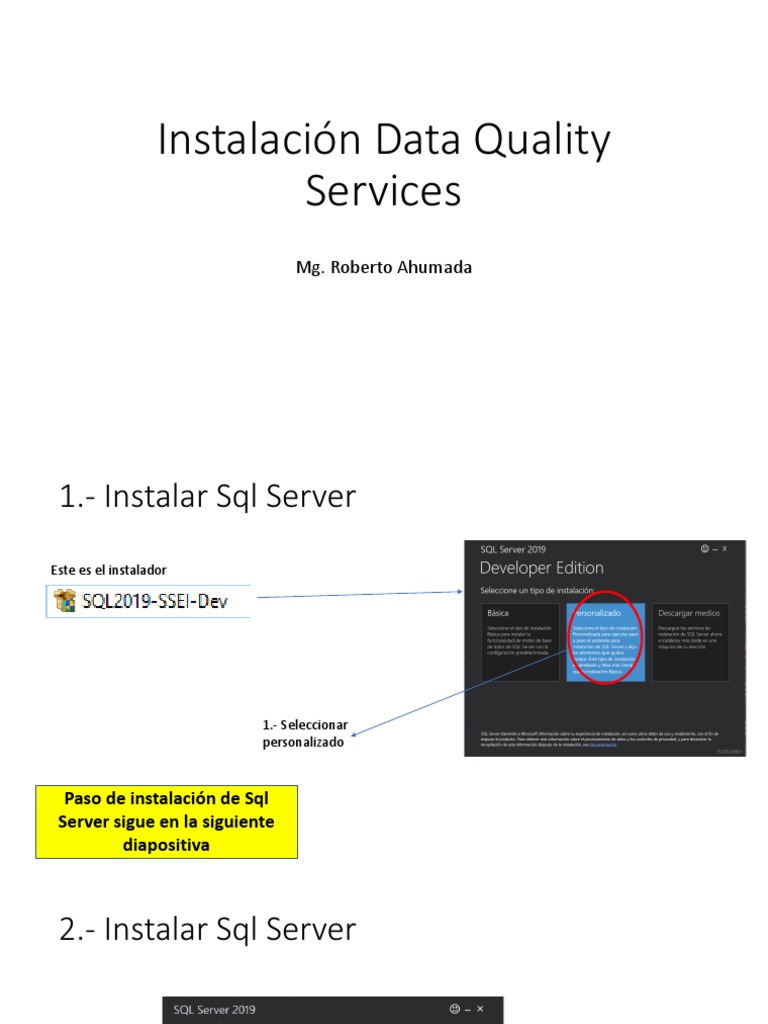 Guía de Instalación de Data Quality Services | PDF | Servidor SQL de ...